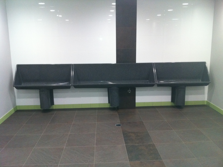 Uridan trough urinals in commercial amenities - Home - Uridan Waterless ...